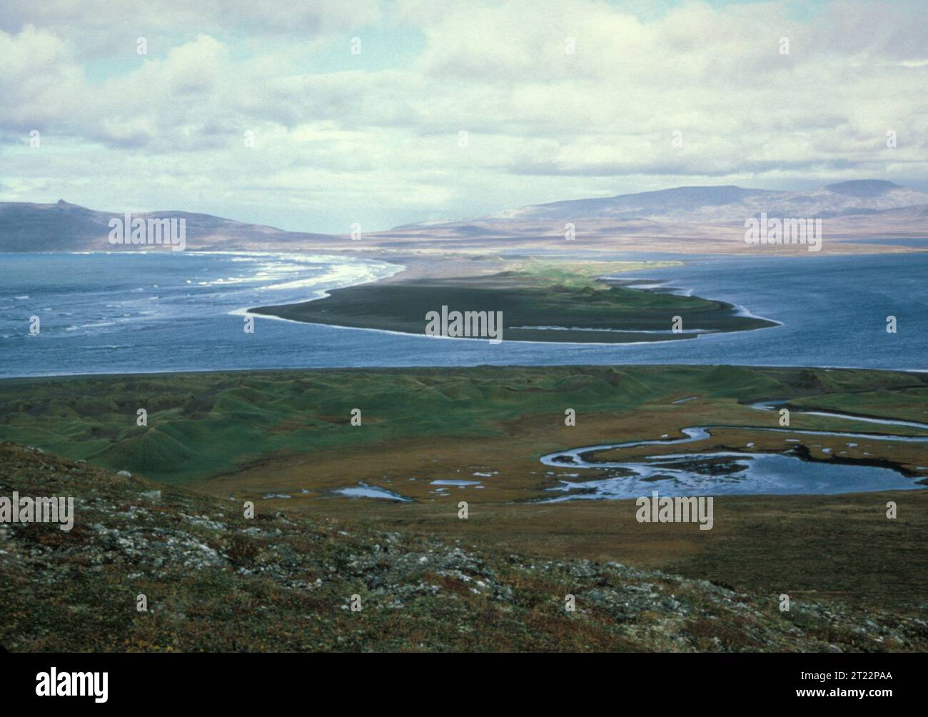 Aerial view of Cape Newenham within Togiak National Wildlife Refuge ...