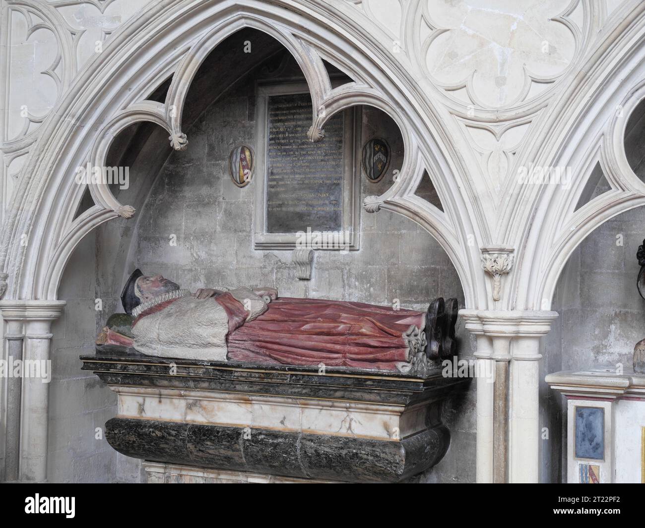 Historic tomb in Winchester The Cathedral Church of The Holy and ...