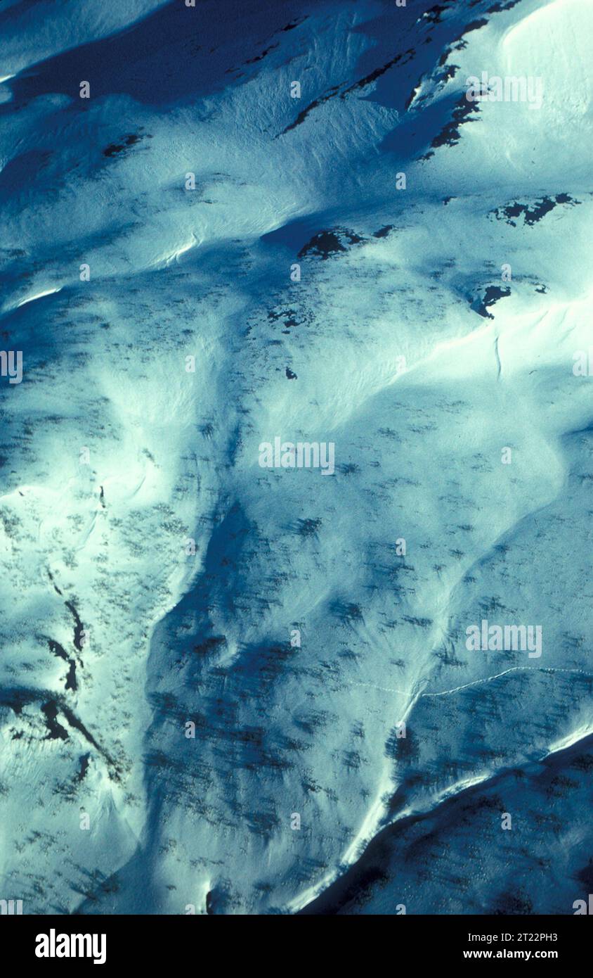 Aerial view of Brown bear habitat at Kodiak National Willdife Refuge ...