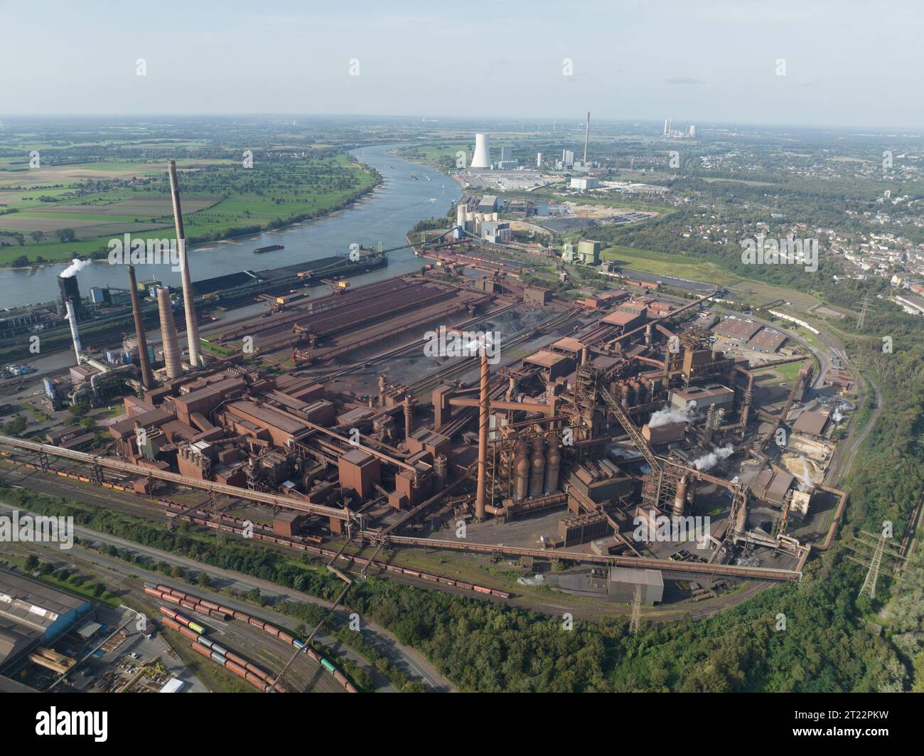 Heavy metal industry, blast furnaces, one of the largest steelworks in ...