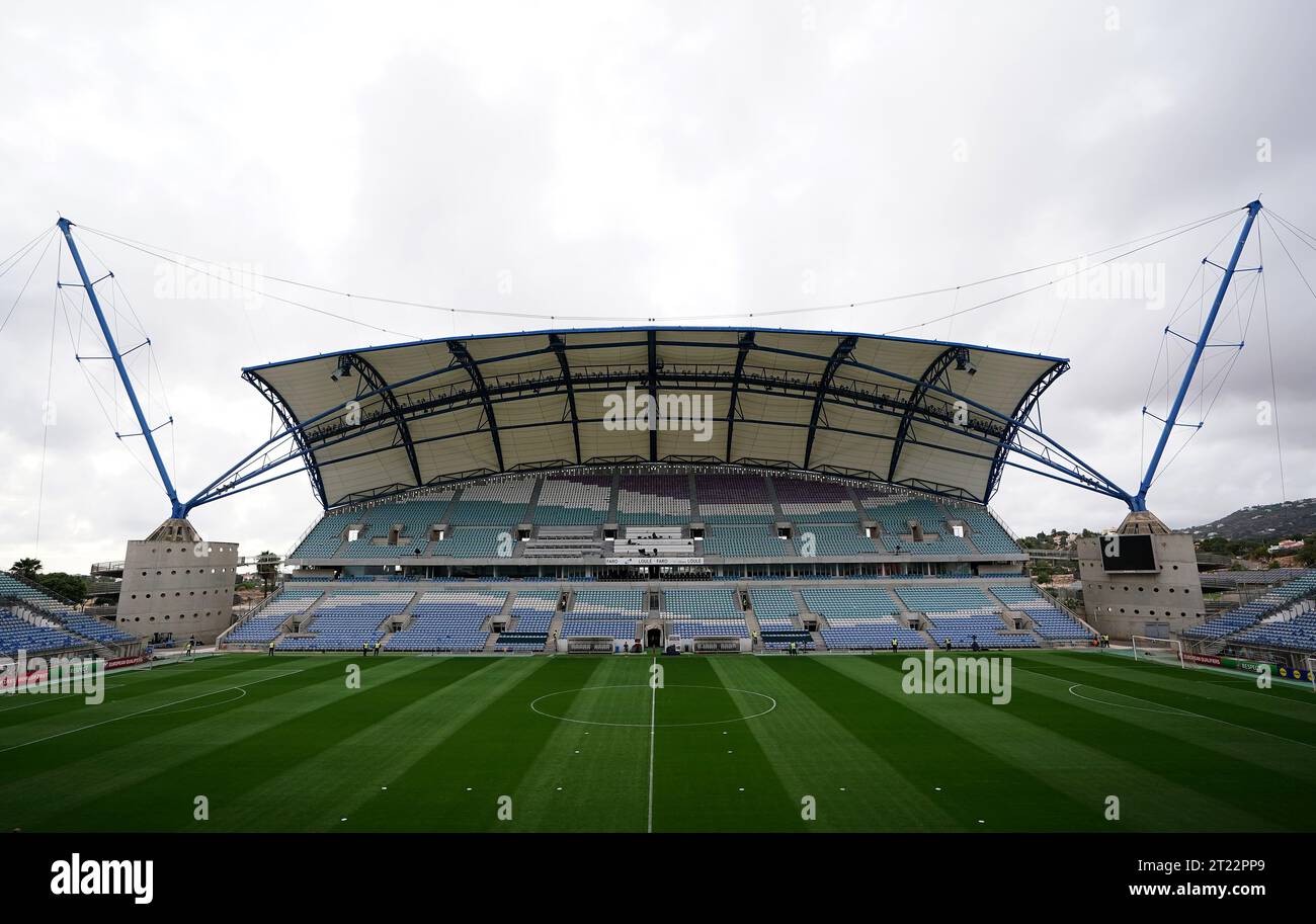 A general view inside the ground ahead of the UEFA Euro 2024 Qualifying ...