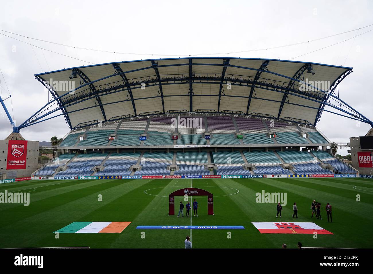A general view inside the ground ahead of the UEFA Euro 2024 Qualifying ...