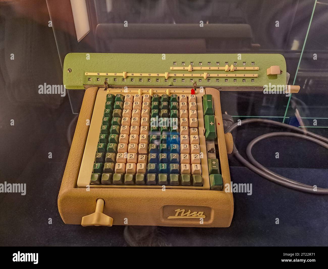 Old antique cash register, adding machines or antique calculator in old ...