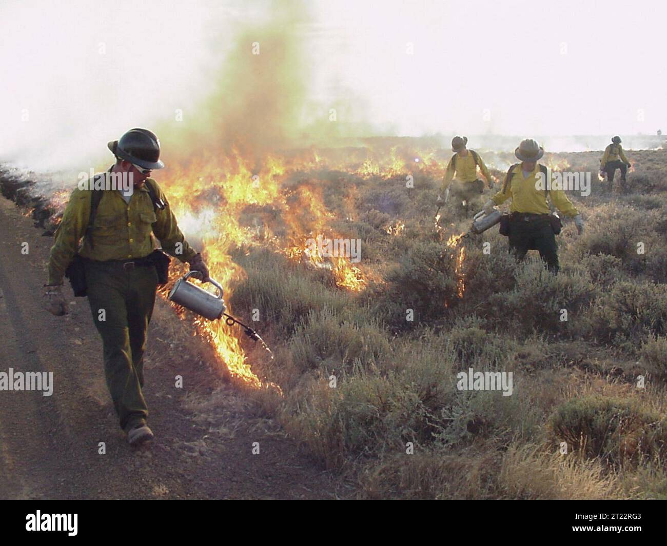 Creator: Klamath Basin NWRC. Subjects: Fire; Wildfire; Burnout; Clear ...