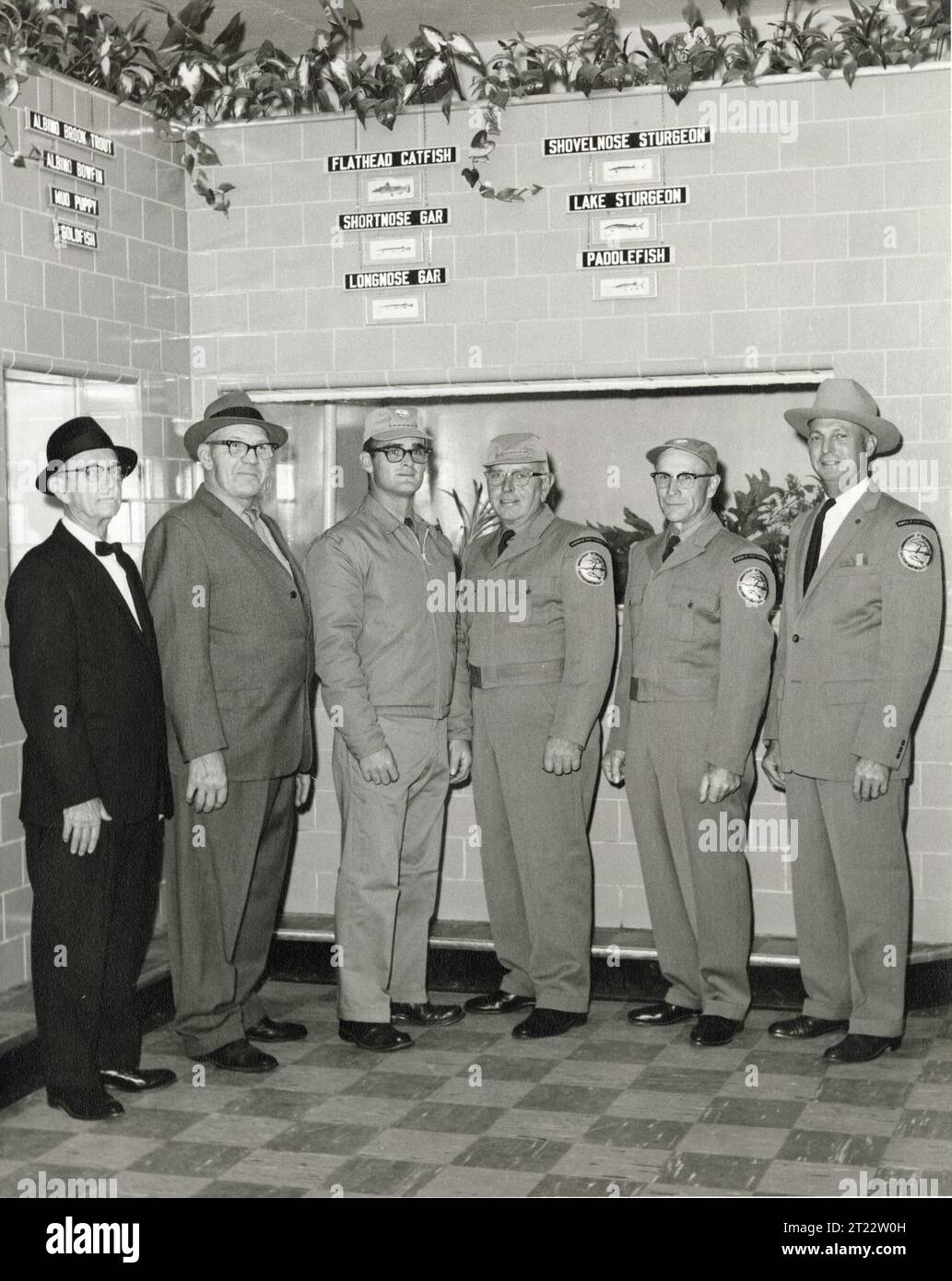 Group photograph of U.S. Fish and Wildlife Service hatchery staff ...