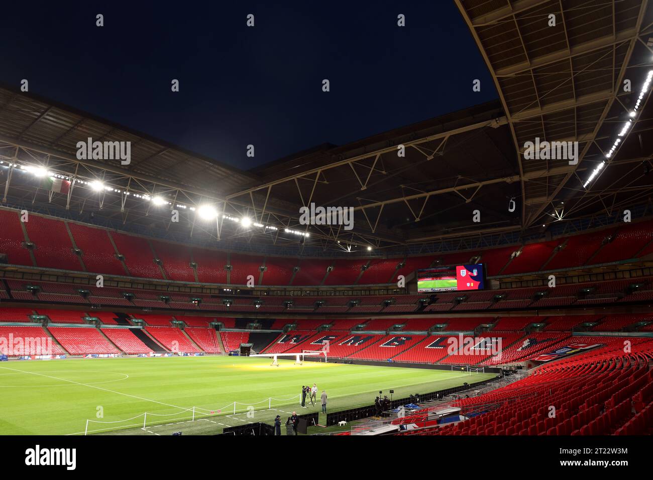 A general view inside the stadium ahead of an Italy pitch walk at ...