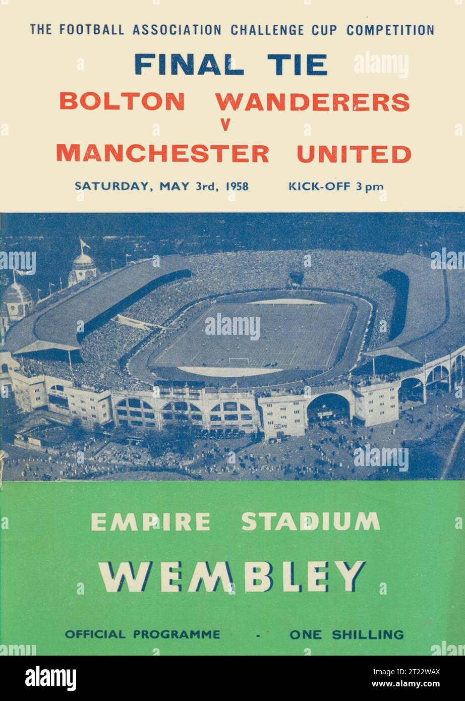 1958 cup final programme hi-res stock photography and images - Alamy