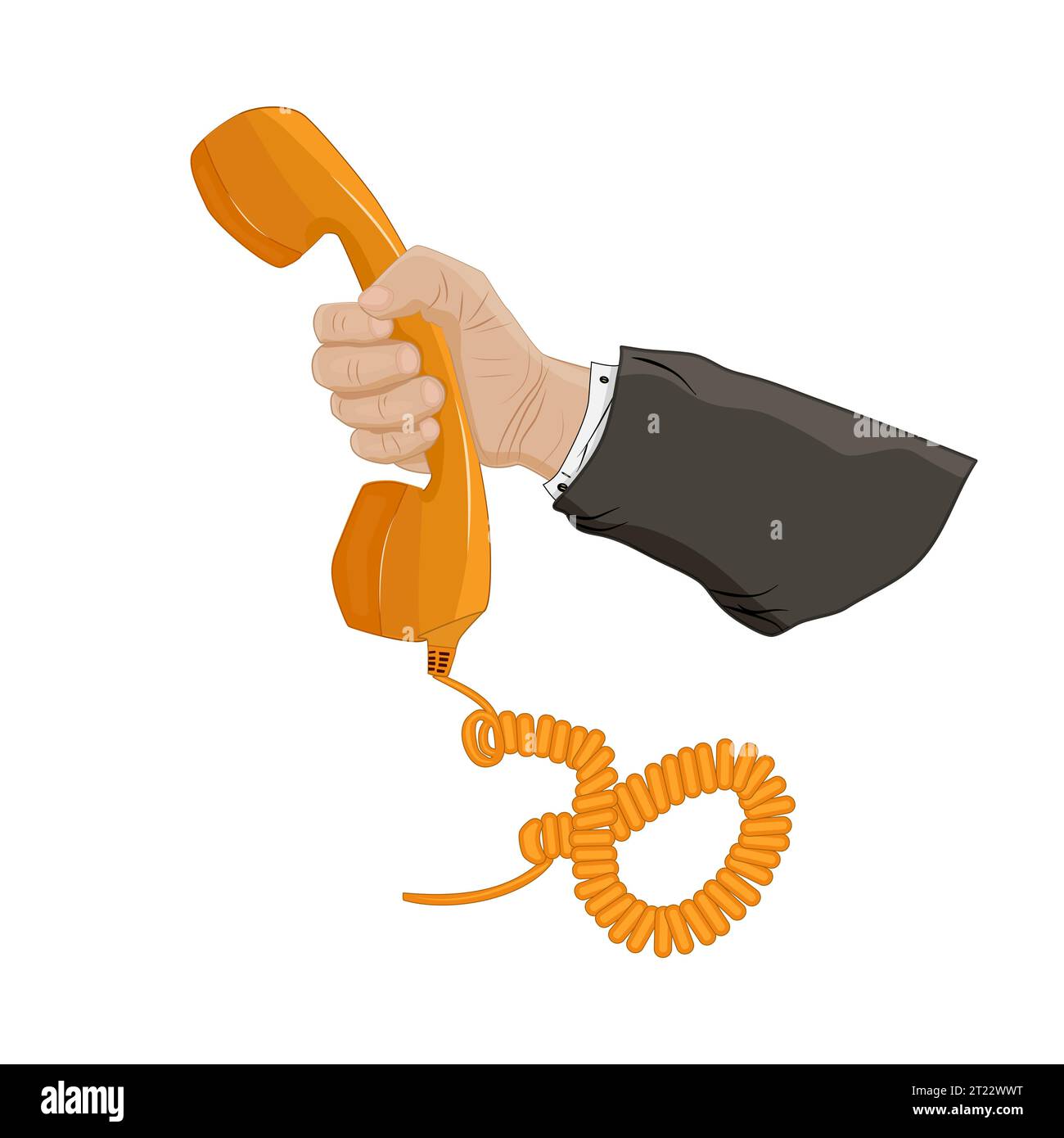 Man talking receiver in Stock Vector Images - Alamy