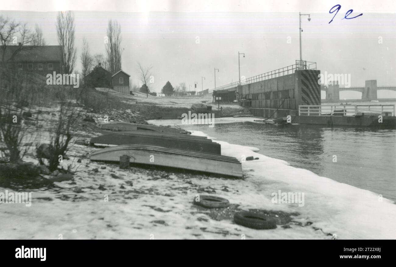 The grounds of a federal fish hatchery include fish rearing ponds ...