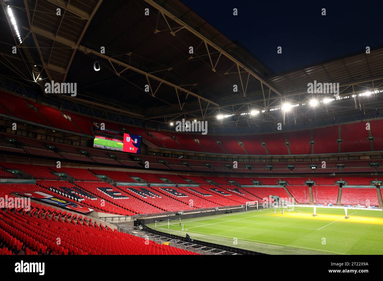 A general view inside the stadium ahead of an Italy pitch walk at ...