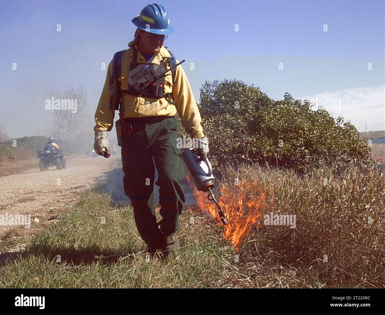 Firefighter with driptorch hi-res stock photography and images - Alamy
