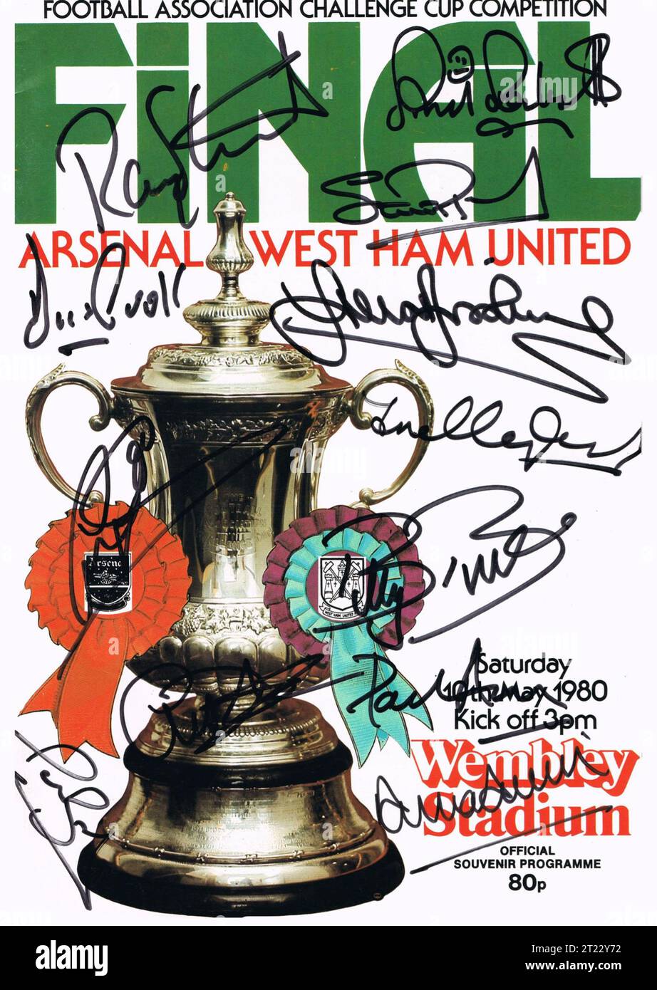 Old signed fa cup final programme hi-res stock photography and images ...
