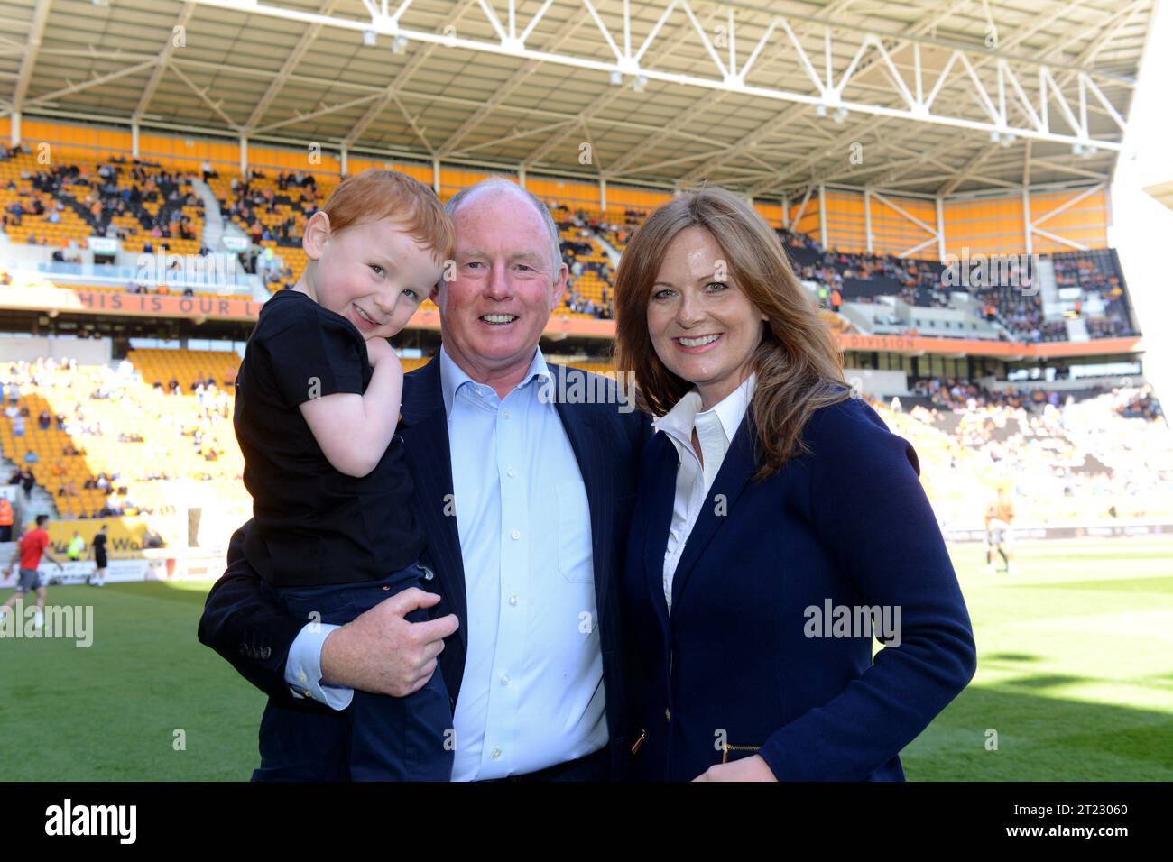Wolves football club owner Steve Morgan and his wife Sally with her son ...