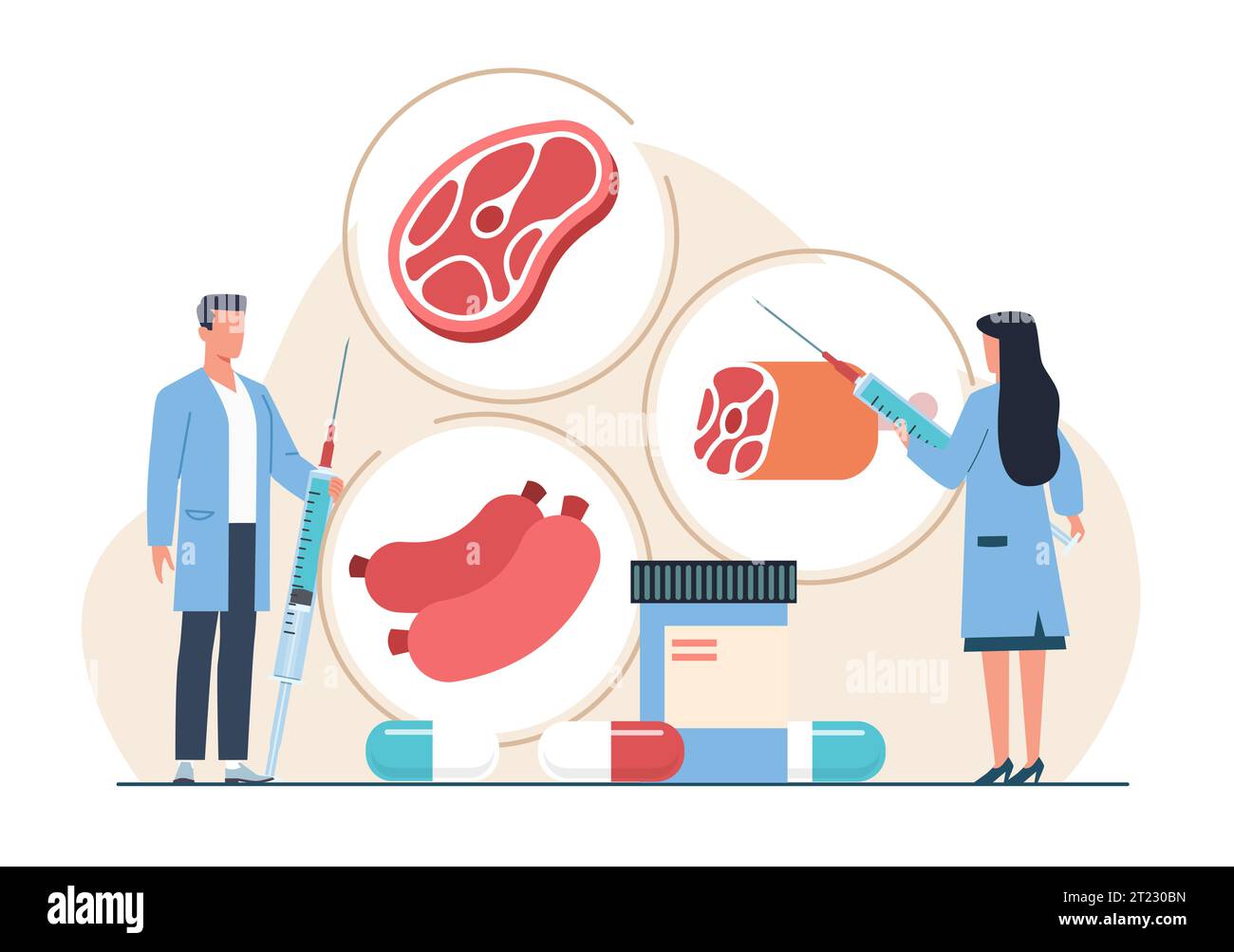 Gmo farmed meat in medical lab Injecting antibiotics, hormones into ...