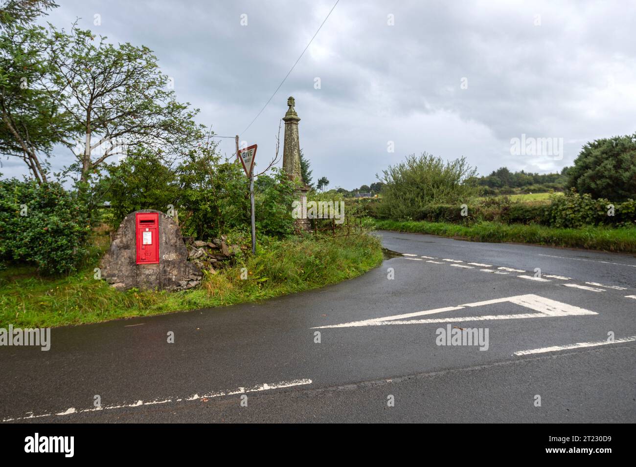 Post box in a stone, Isle Of Arran, Firth of Clyde, Scotland, UK Stock ...