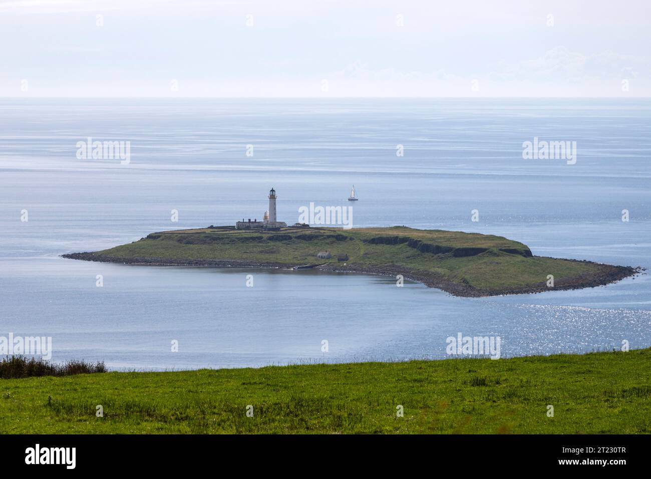 Pladda Lighthouse from Isle Of Arran, Firth of Clyde, Scotland, UK ...