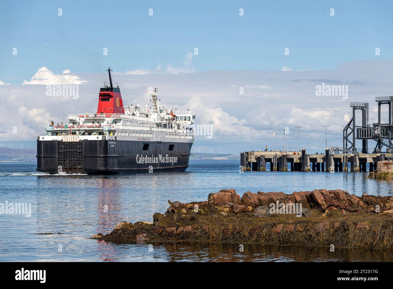 MV Caledonian Isles in pier, Caledonian MacBrayne pier, Isle Of Arran ...