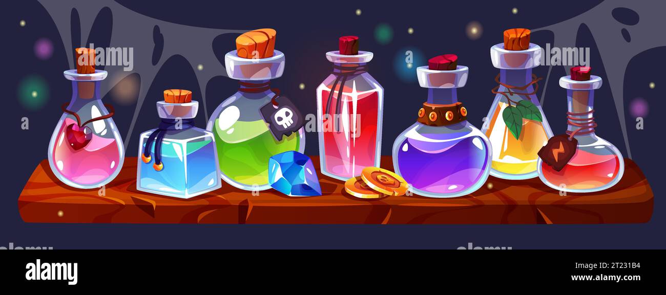 Alchemist bottles Stock Vector Images - Alamy
