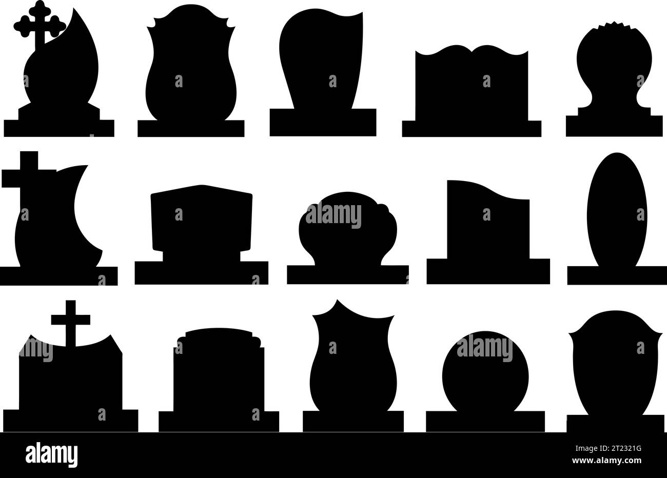 Illustration of different gravestones isolated on white Stock Vector Image & Art - Alamy