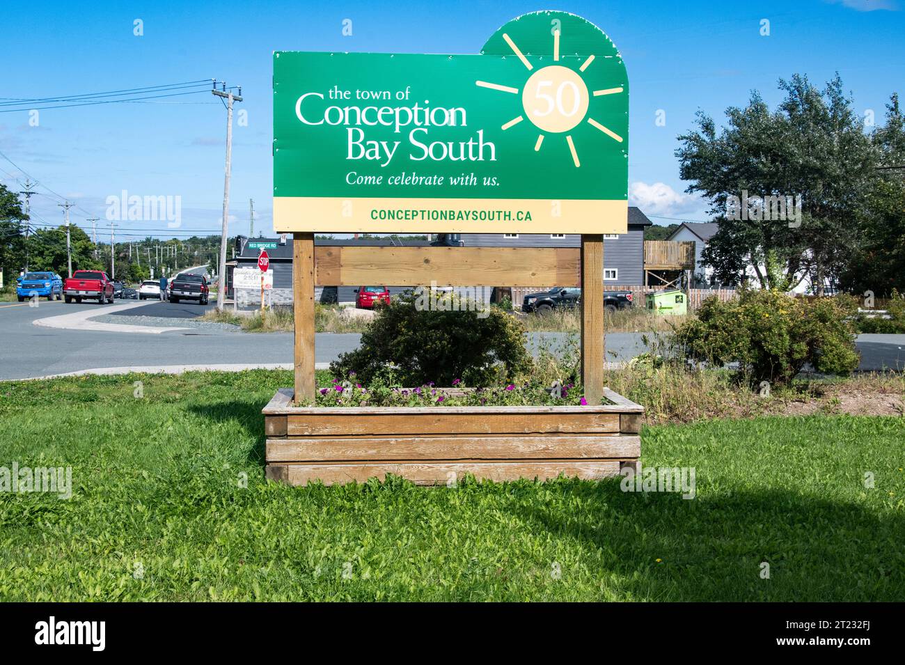 Welcome to the town of Conception Bay South sign in Newfoundland ...