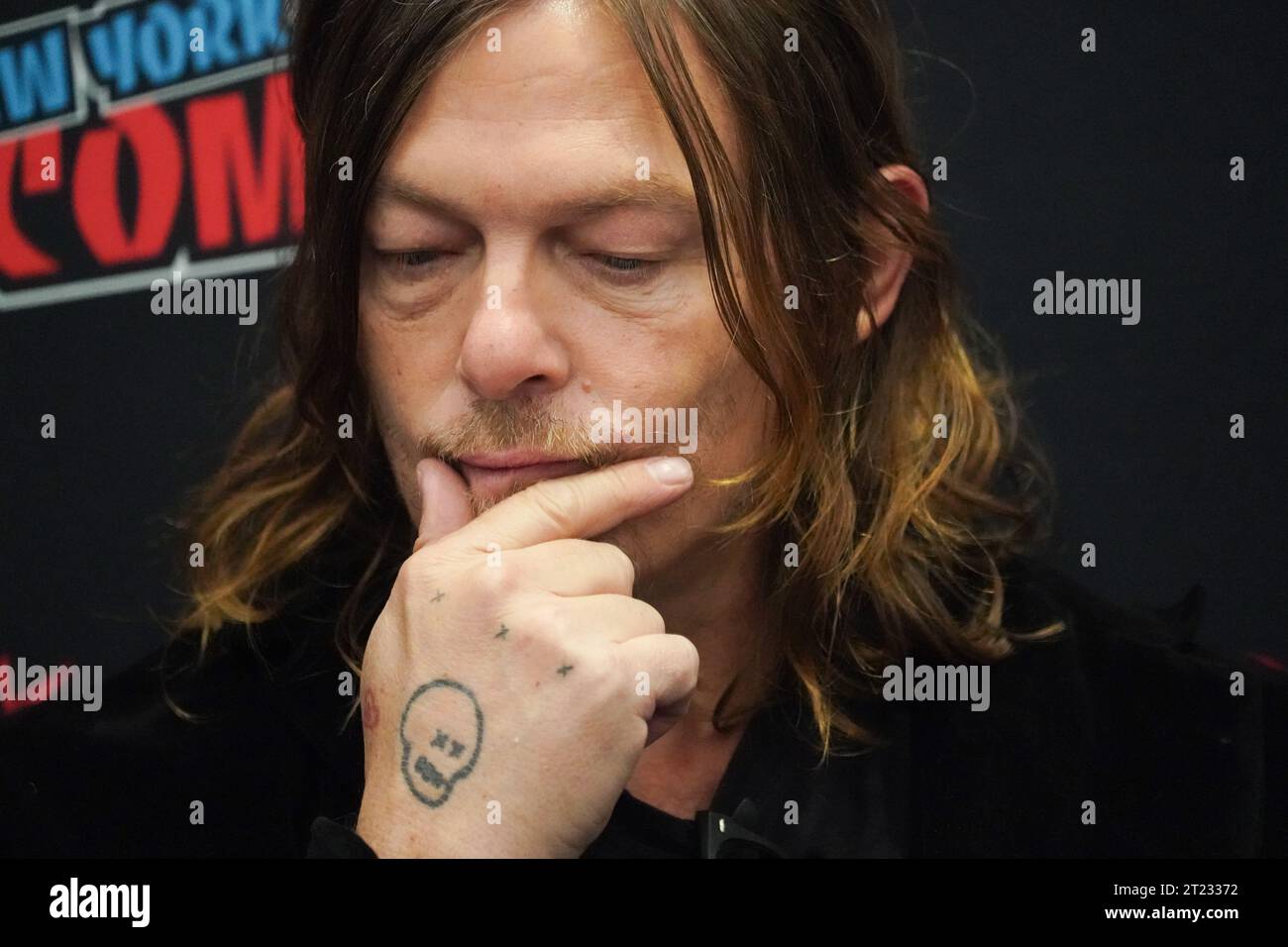 New York, New York, USA. 12th Oct, 2023. NORMAN REEDUS speaks at The ...