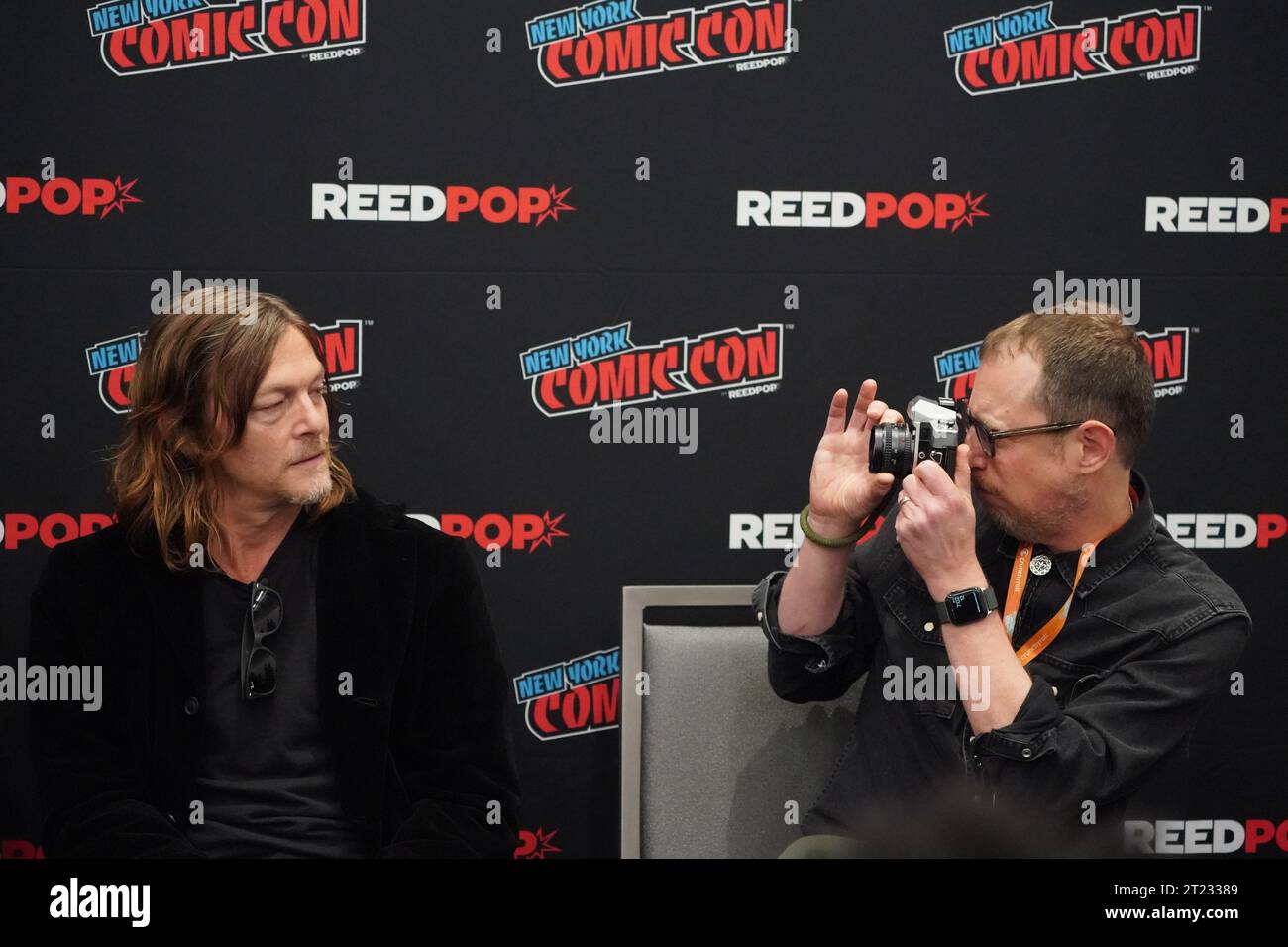 New York, New York, USA. 12th Oct, 2023. NORMAN REEDUS poses for a ...
