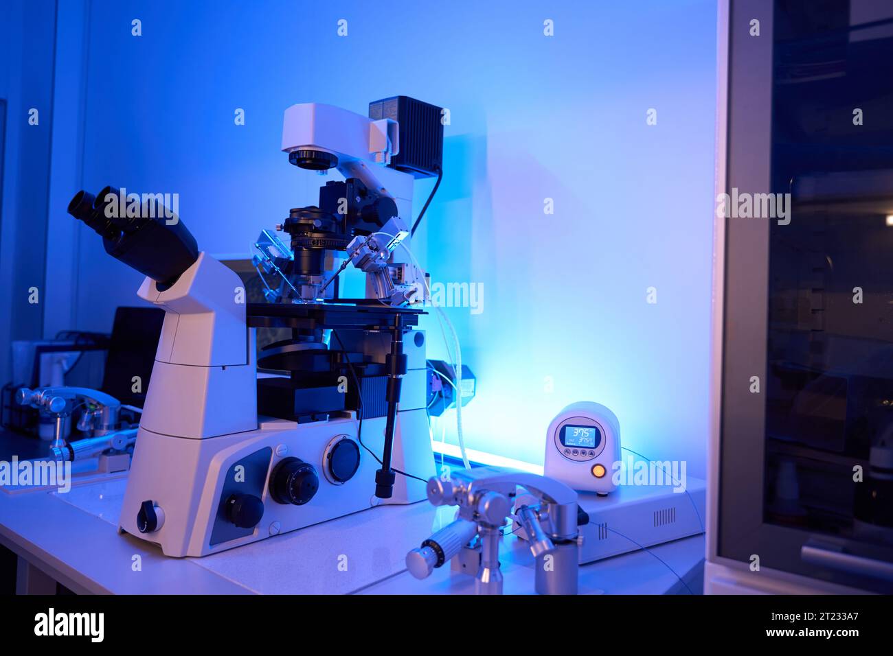 Modern lab equipment used for intracytoplasmic sperm injection ...