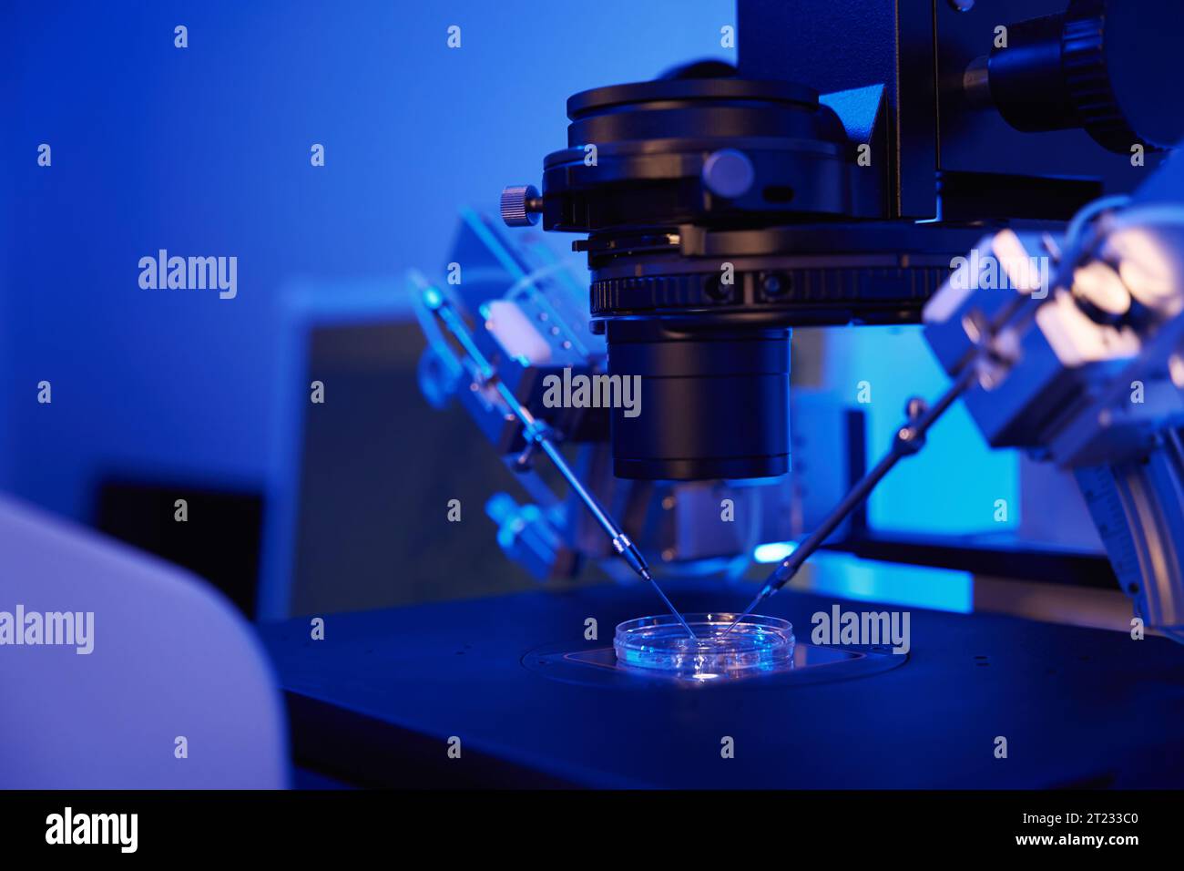 Setup applied for ICSI procedure in lab setting Stock Photo - Alamy