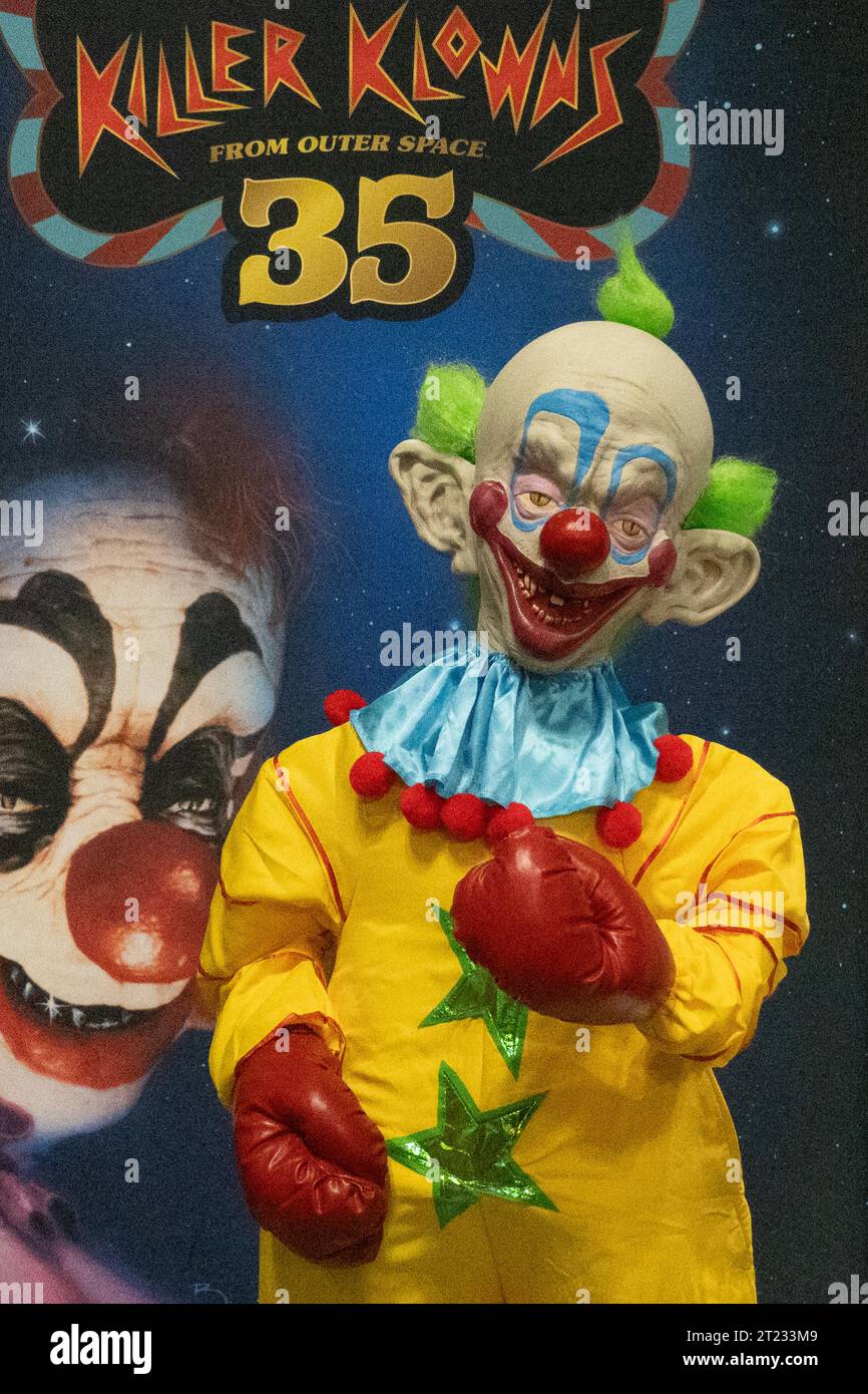 New York, New York, USA. 14th Oct, 2023. Killer Clowns from Space booth ...