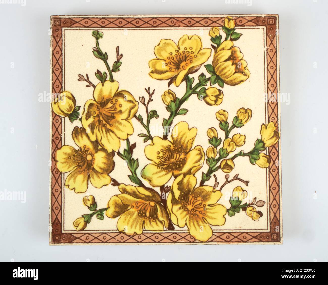 Antique 1980-90s Victorian Aesthetic Movement yellow mallow pottery ...