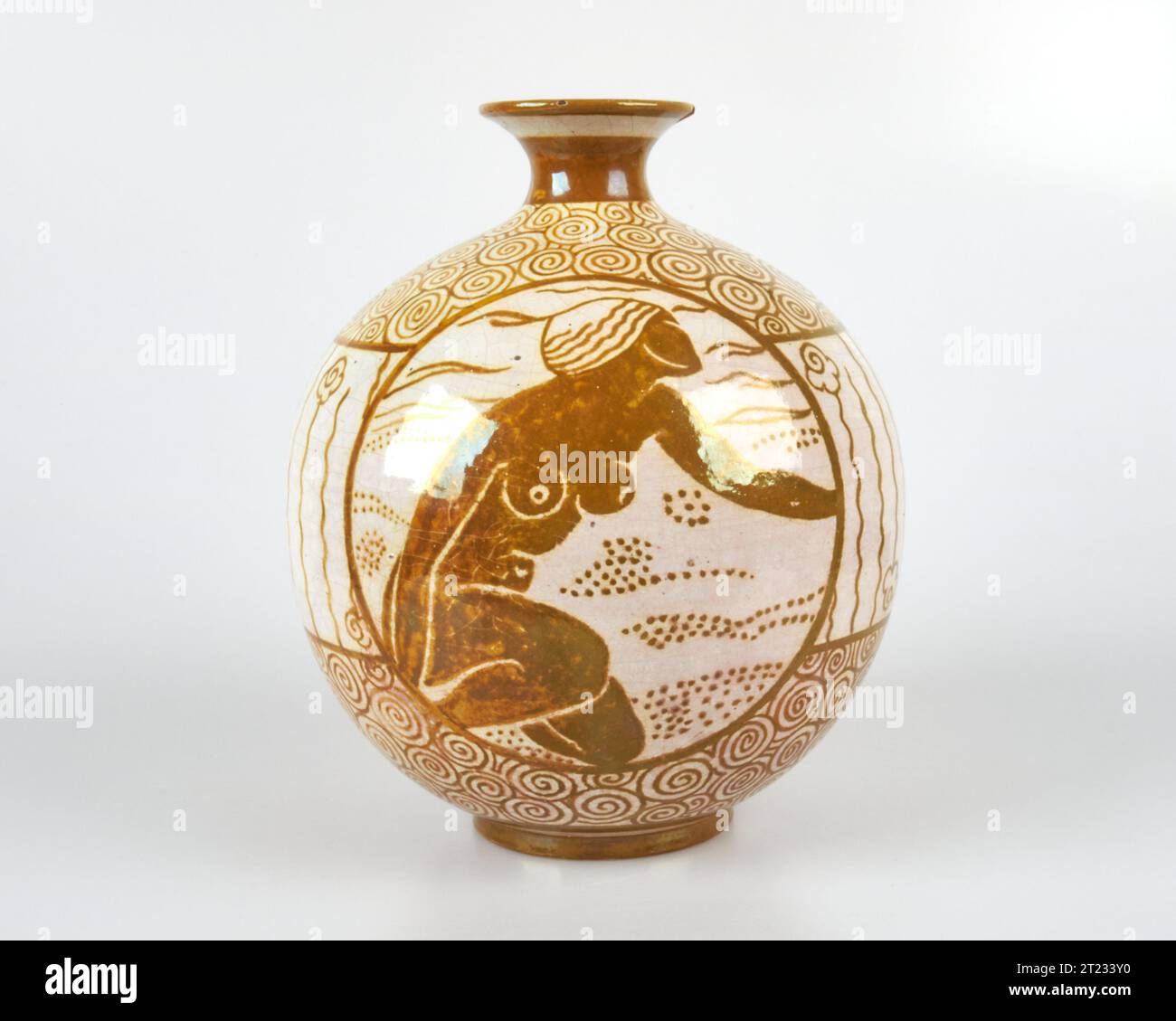 Rare 1920s Emile Jacob Art Deco lustre pottery vase made for the ...