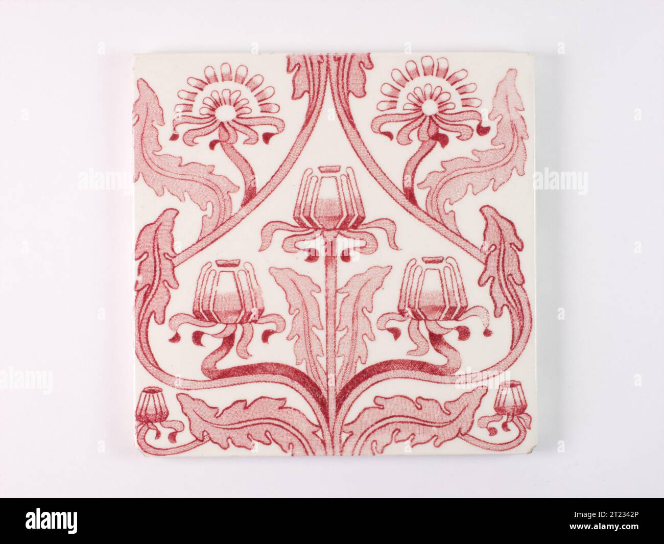 Corn Bros Art Nouveau tile. Transfer printed with dandelions, made ...
