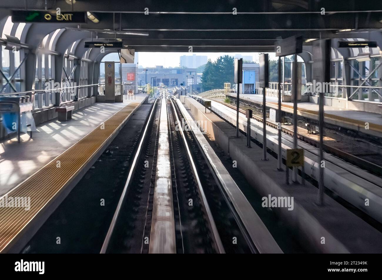 Railroad tracks in the Scarborough RT or SRT Line. Also, known as the ...