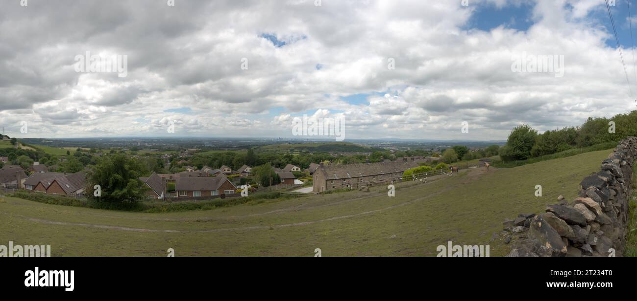 Beautiful hills around Greater Manchester. Panorama Stock Photo - Alamy