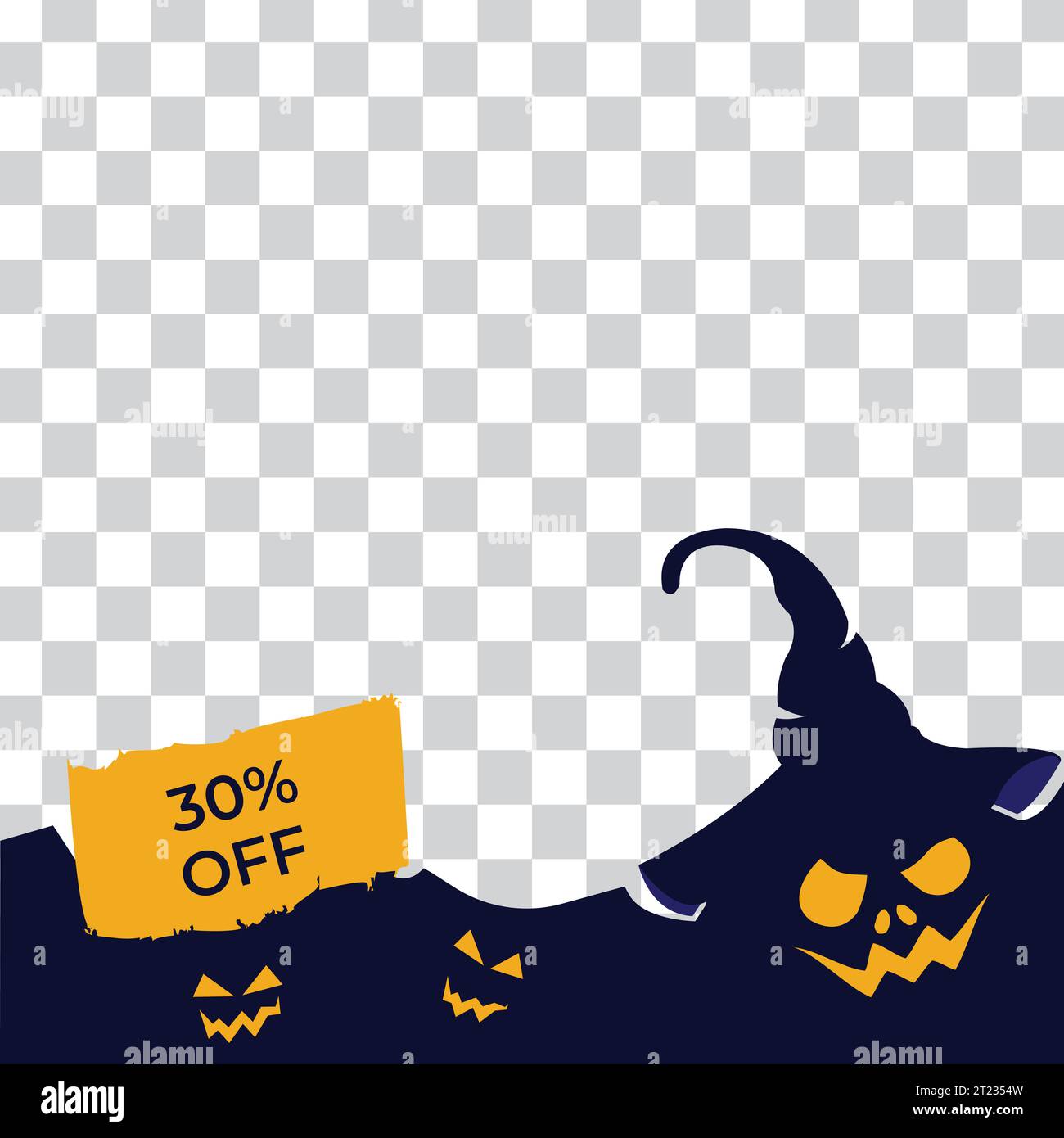 Social media Halloween discount post design, cards, invitation, flyers ...