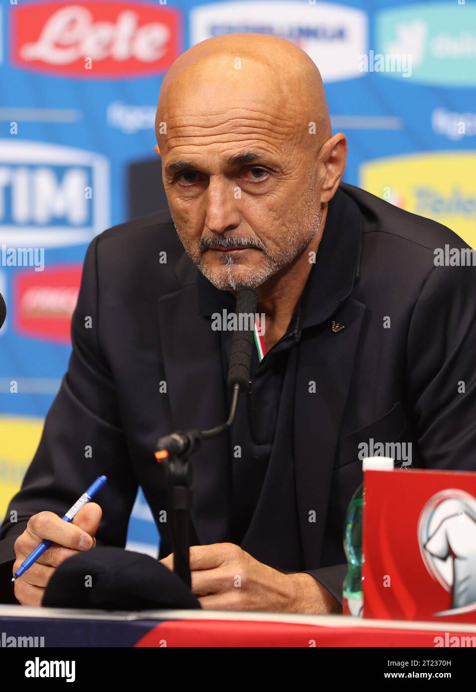 Italy manager Luciano Spalletti during a press conference at Wembley ...