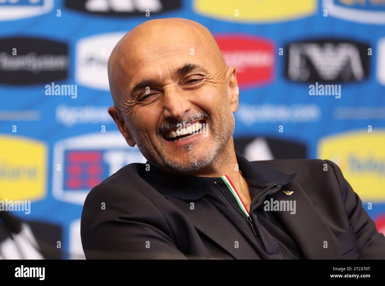 Italy manager Luciano Spalletti during a press conference at Wembley ...
