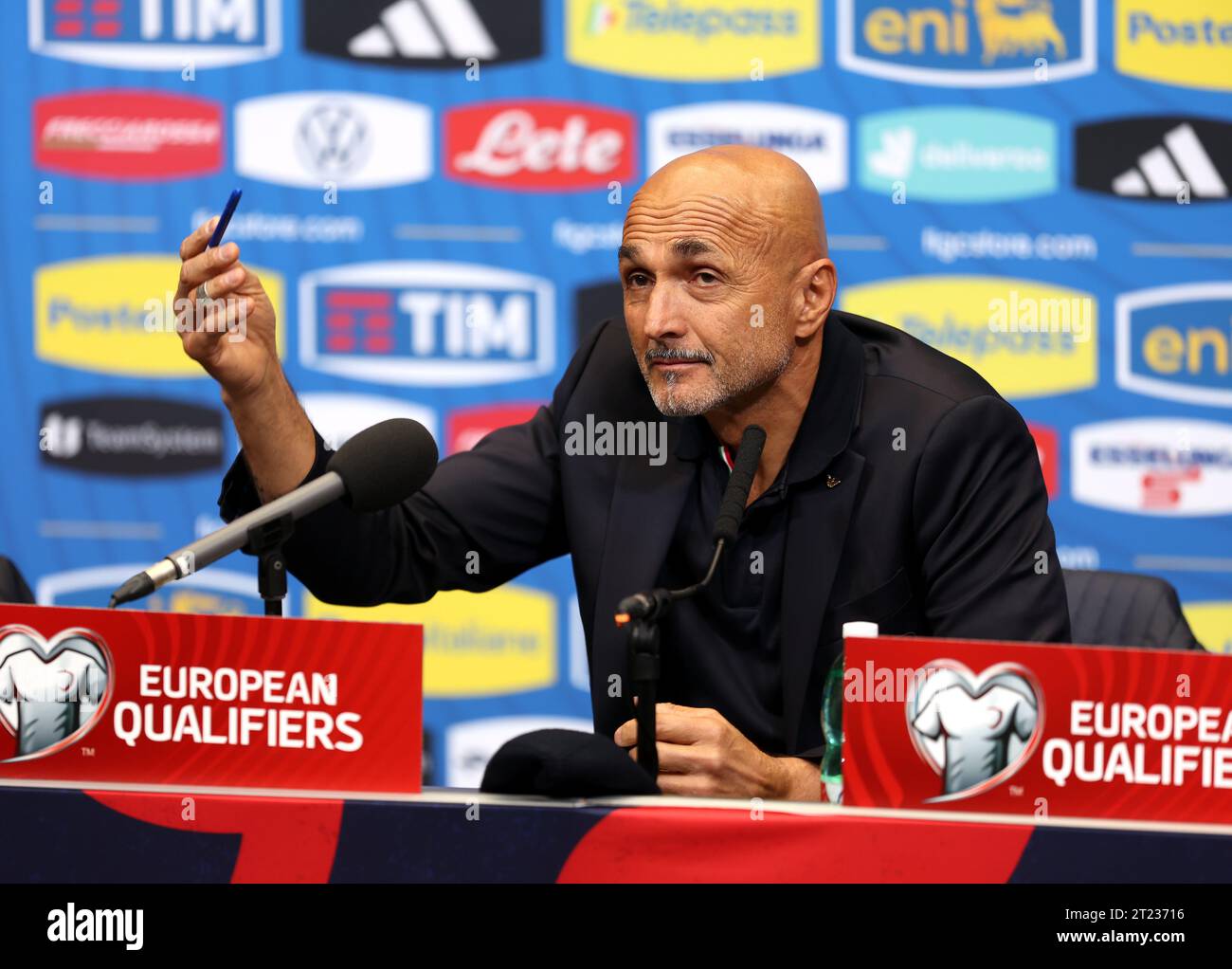 Italy manager Luciano Spalletti during a press conference at Wembley ...