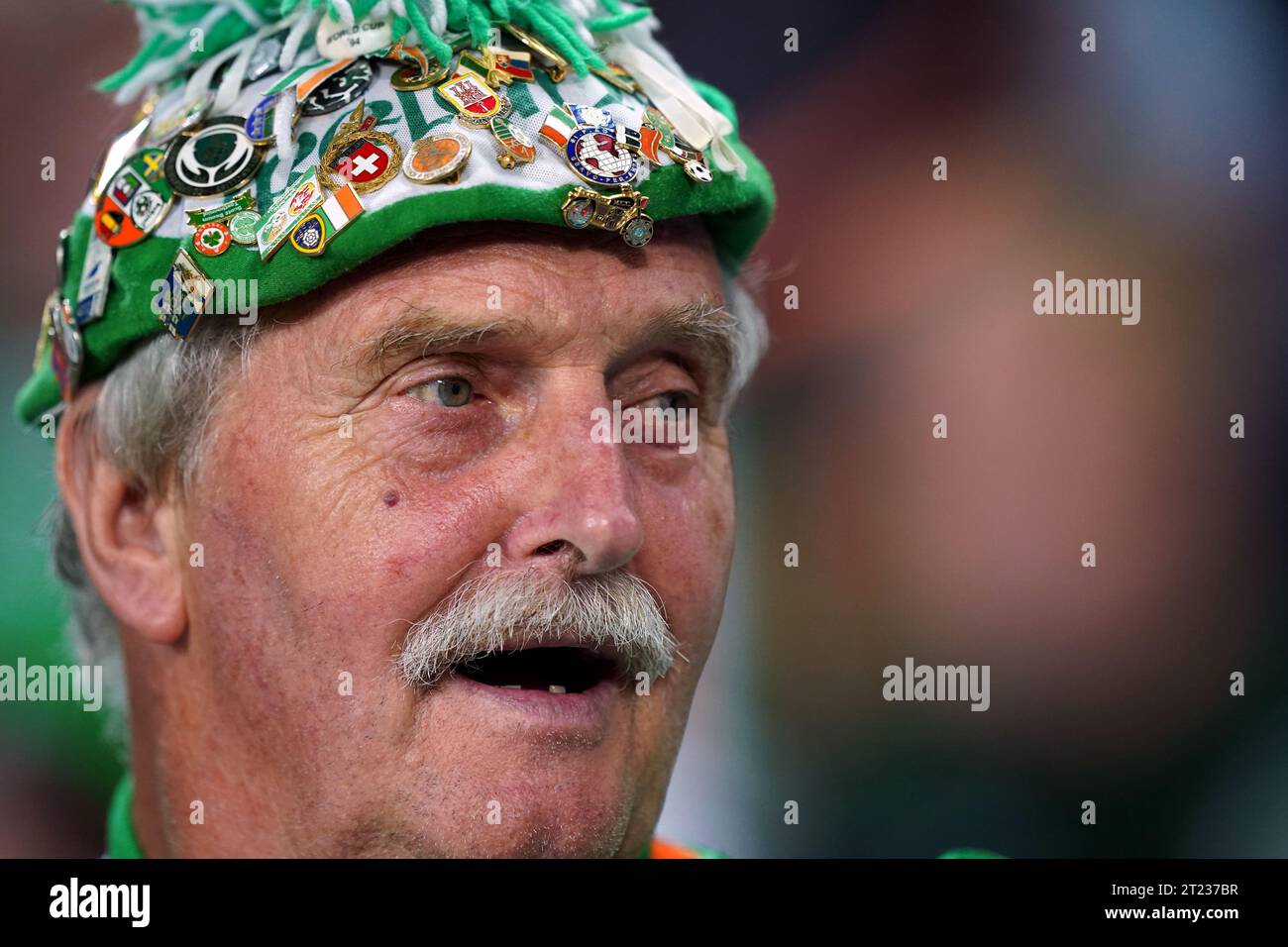 A Republic of Ireland fan during the UEFA Euro 2024 Qualifying Group B ...