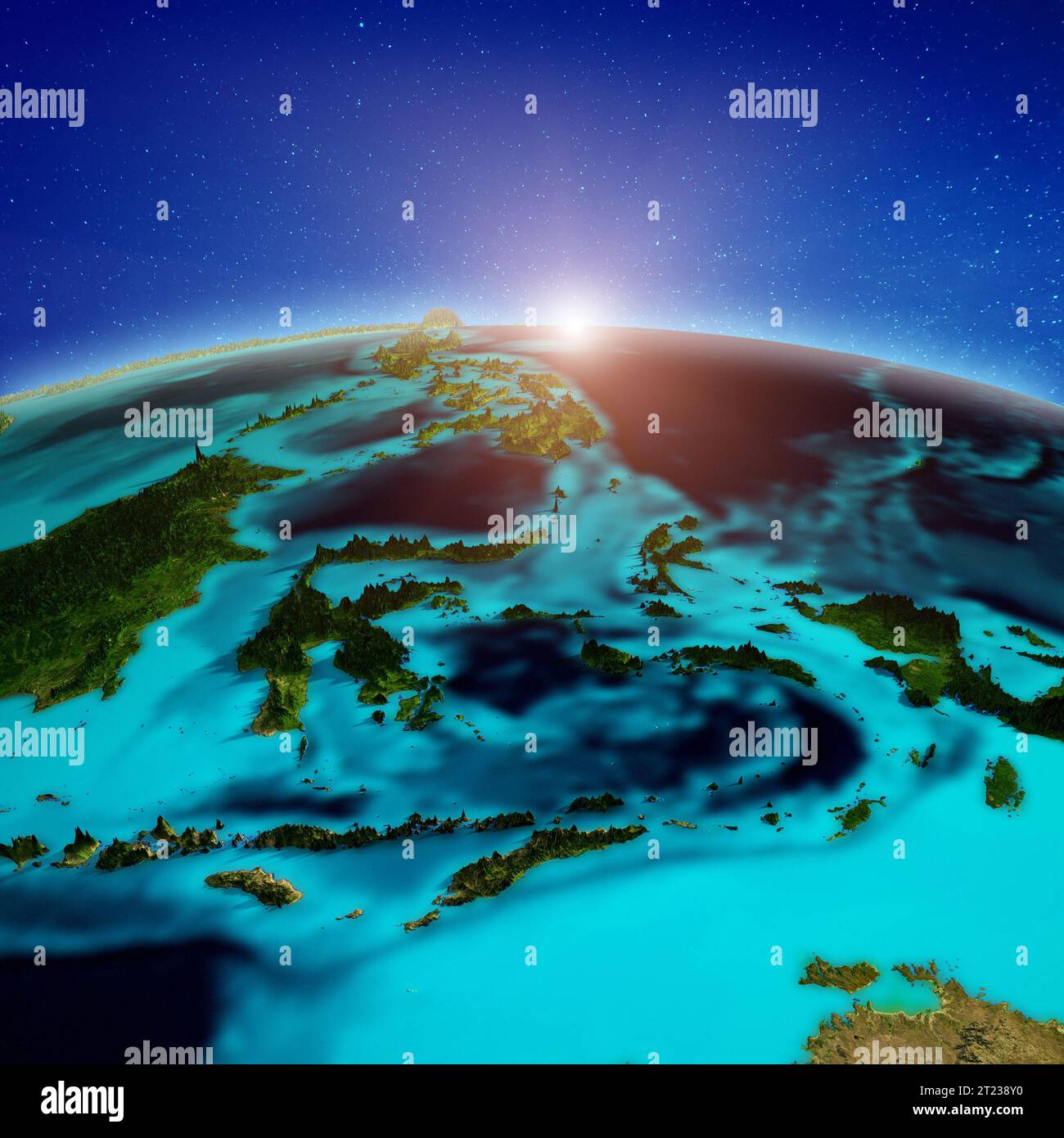 Indonesia islands travel background. Elements of this image furnished ...