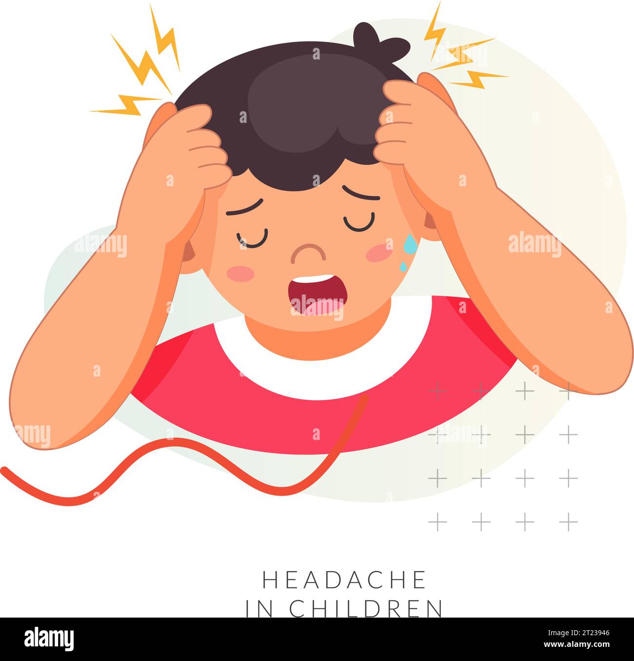 Headache in Children - Stock Illustration as EPS 10 File Stock Vector ...