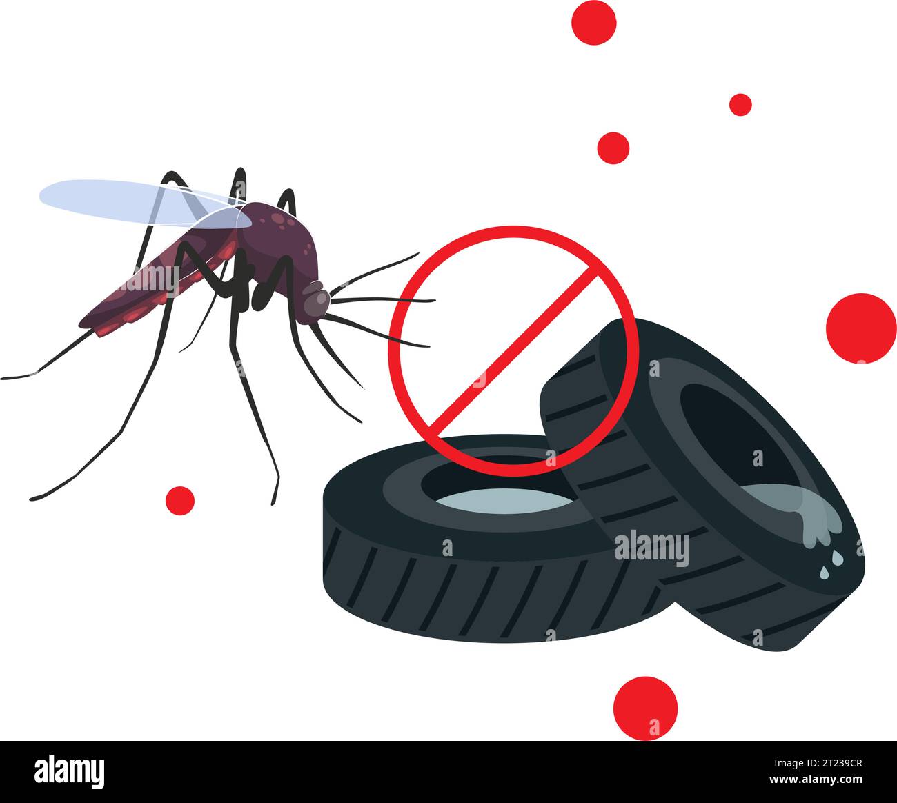 Dengue Prevention - Avoid Water Collection in used Tyres - Stock ...