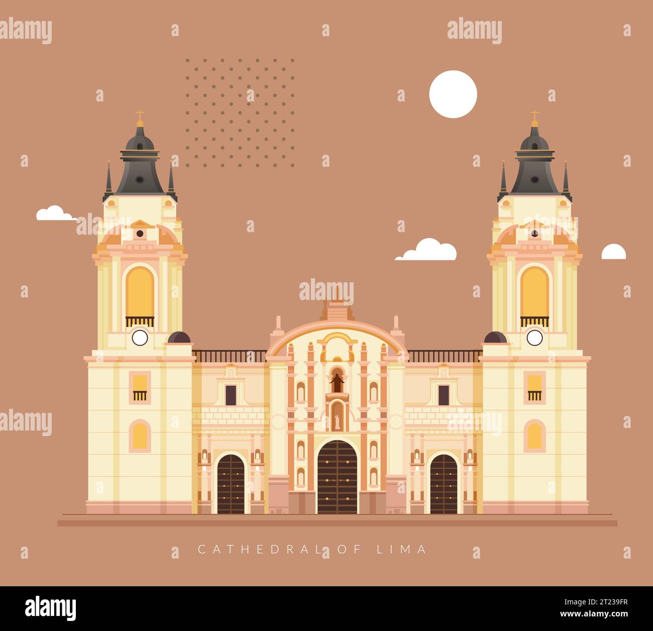 The Basilica Metropolitan Cathedral of Lima and Primate of Peru - Stock ...