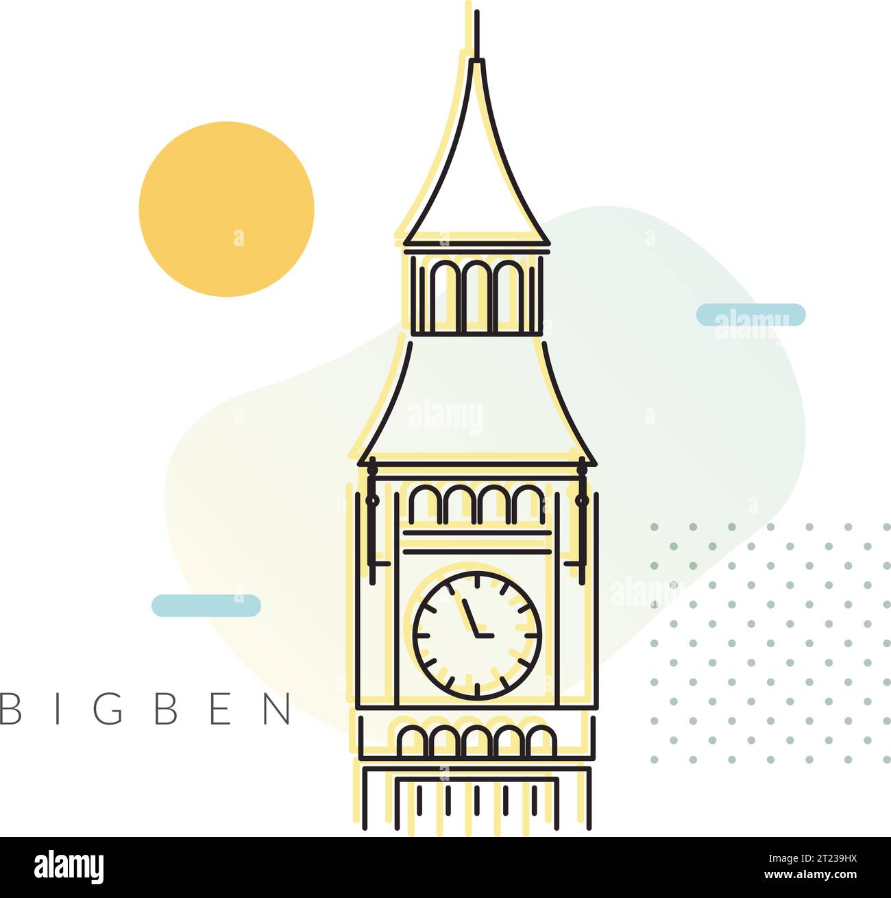 Big Ben - Great Clock of Westminster - Stock Illustration as EPS 10 File Stock Vector Image ...
