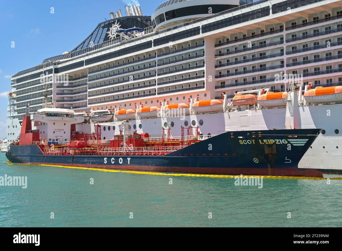 Valletta, Malta - 6 August 2023: Large cruise ship MSC Divina docked in ...