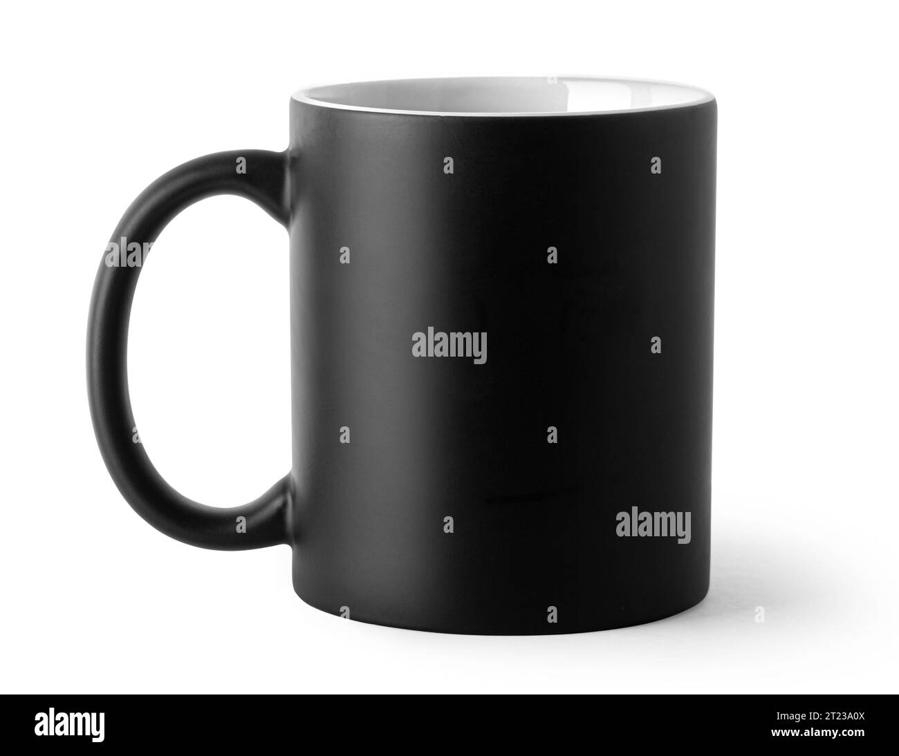 Black mug mockup isolated on white background with clipping path Stock ...
