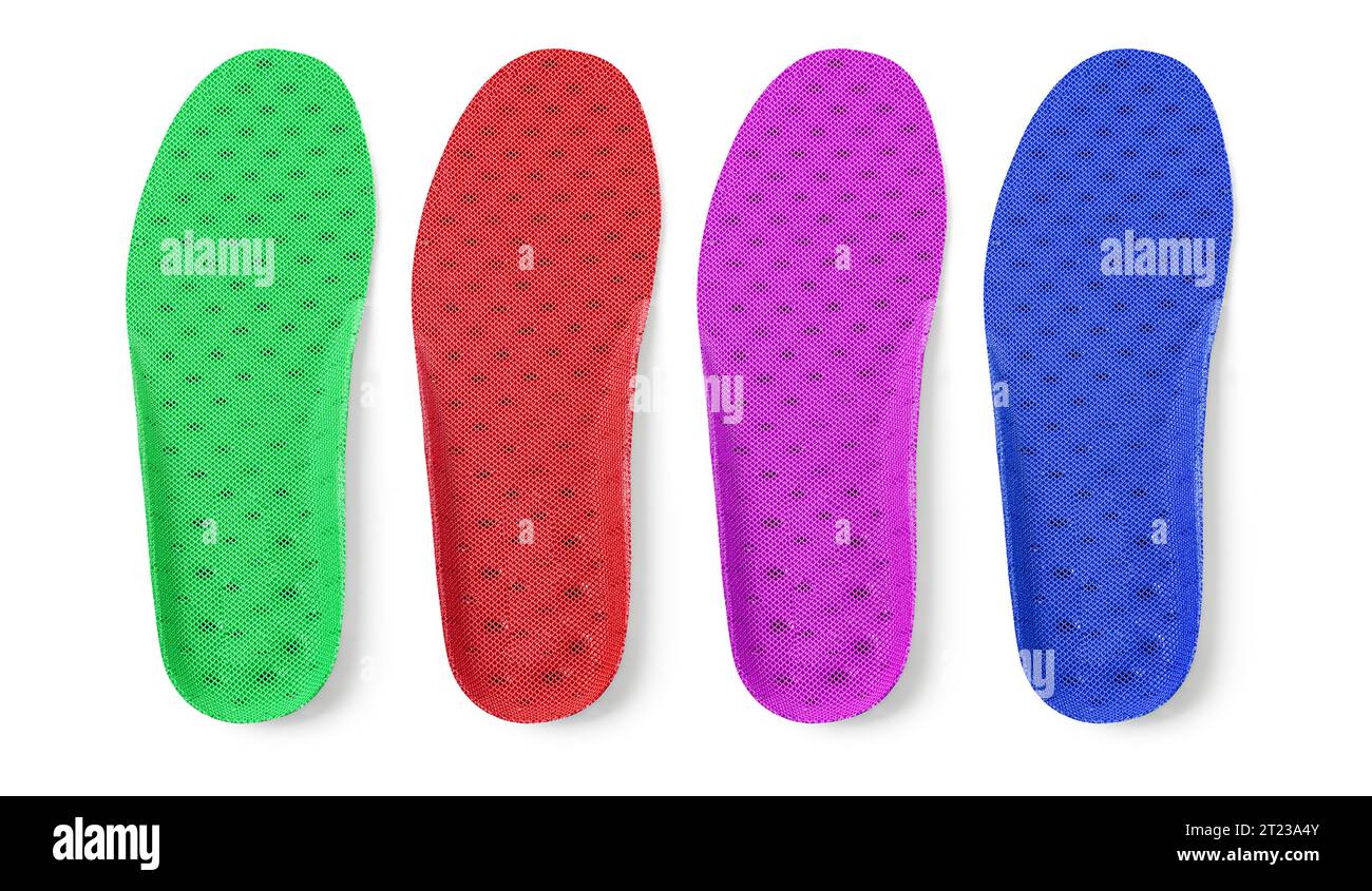 Medical insoles. Isolated orthopedic insoles on a white background ...
