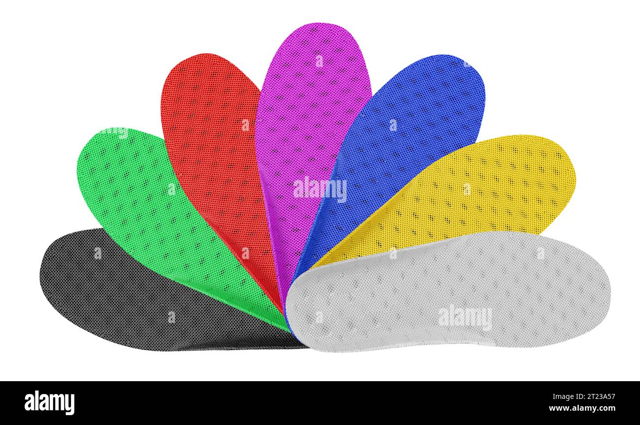 Medical insoles. Isolated orthopedic insoles on a white background ...