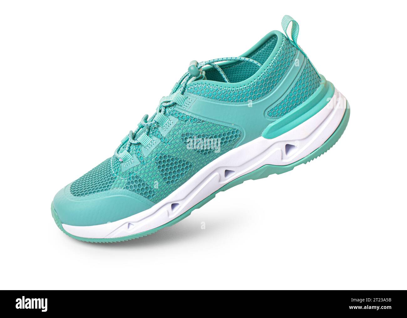 Modern sneakers isolated on white background. turquoise color. Clipping ...