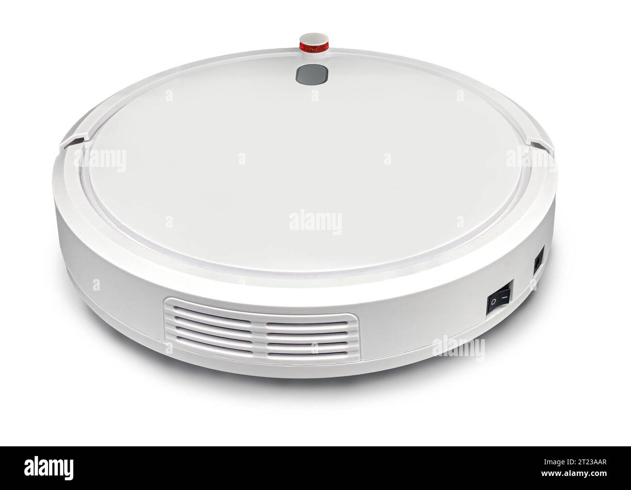 Modern robotic vacuum cleaner isolated on white Stock Photo - Alamy